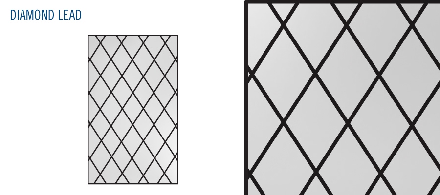 Glass Options - Diamond Lead - Sharpes Windows and Doors